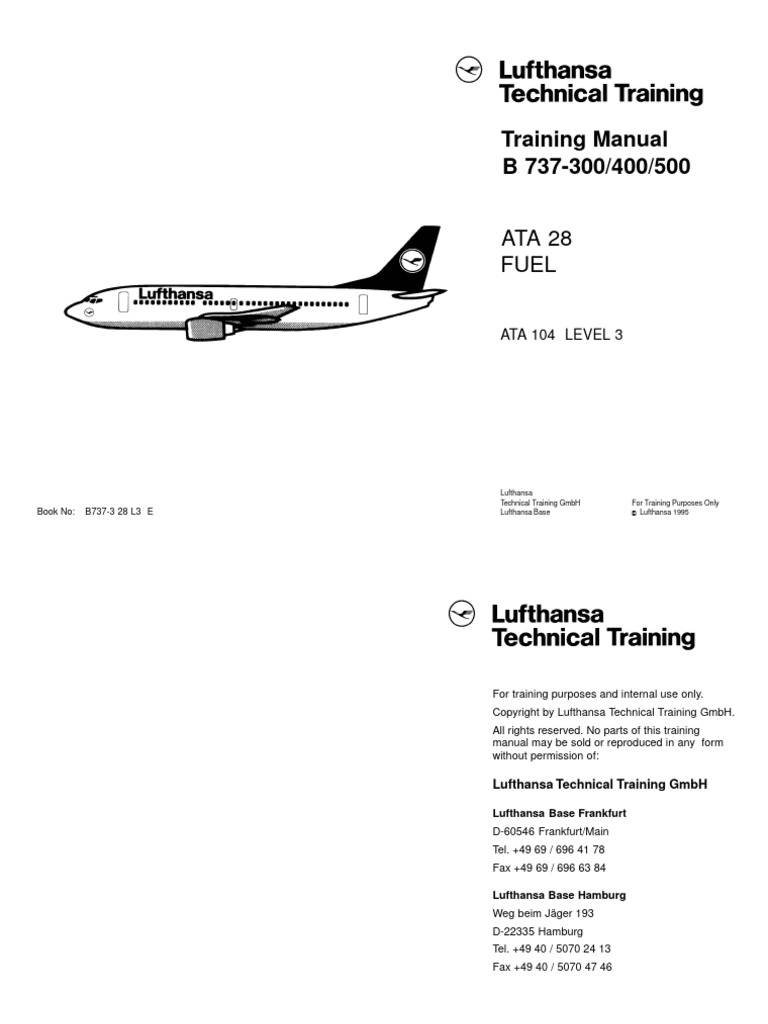 Training Manual B 737 300 400 500 ATA 28 | PDF | Home & Garden | Technology & Engineering