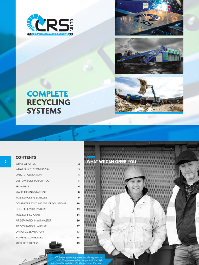 CRS Recycling Solutions Overview | PDF | Recycling | Mechanical Engineering