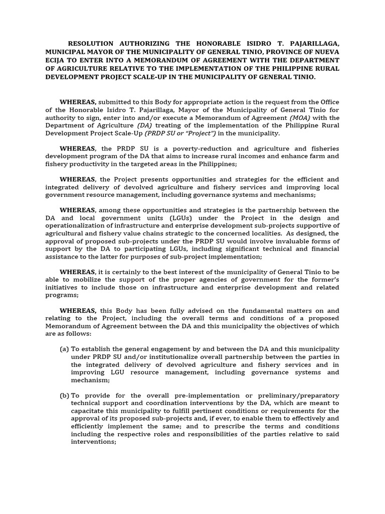 EDITED Sample RESOLUTION - Authorizing The LCE To Sign, Enter and ...