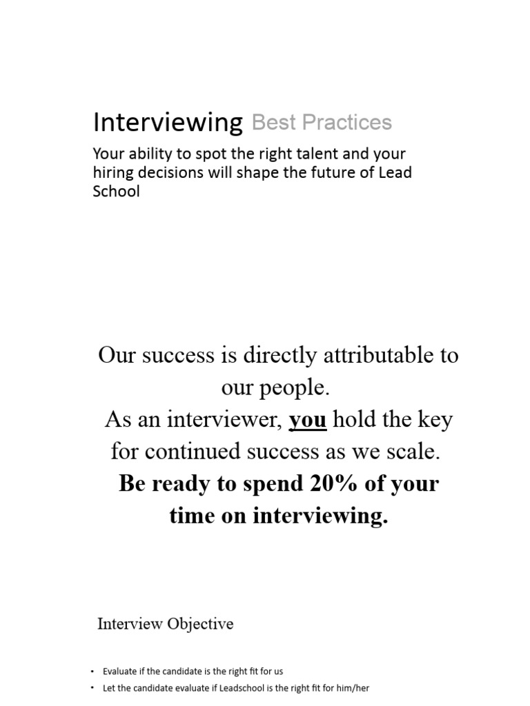 Interviewer Training v1 - 1 | PDF | Competence (Human Resources ...