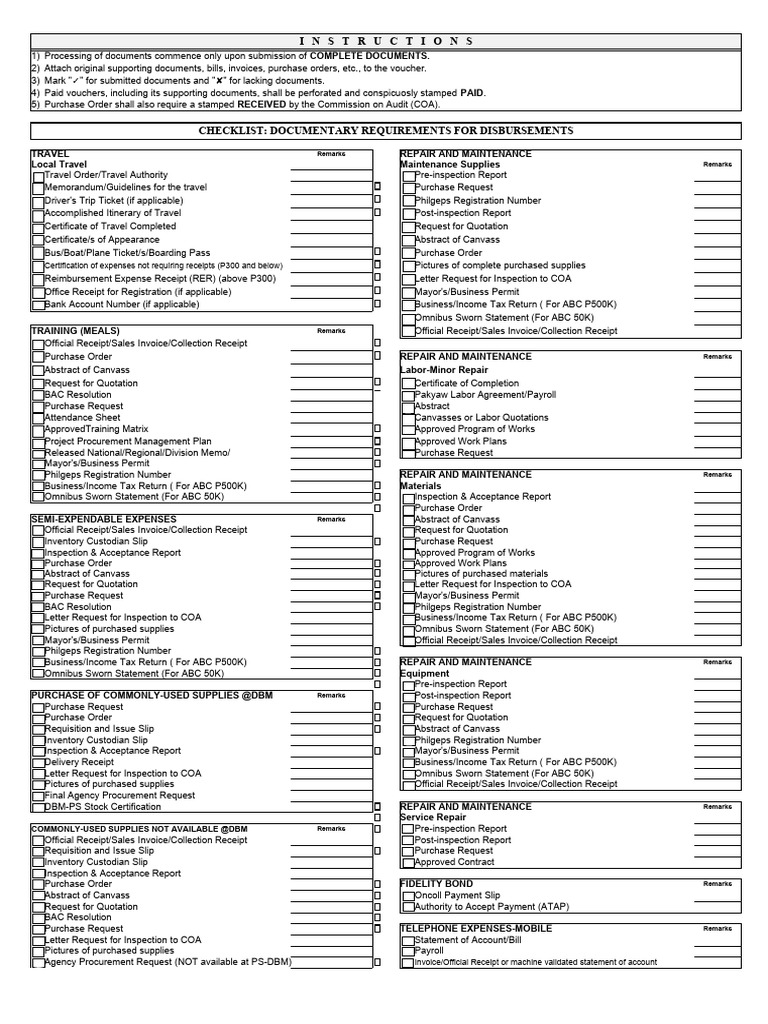 Revised School Checklist 2023 | PDF | Receipt | Invoice