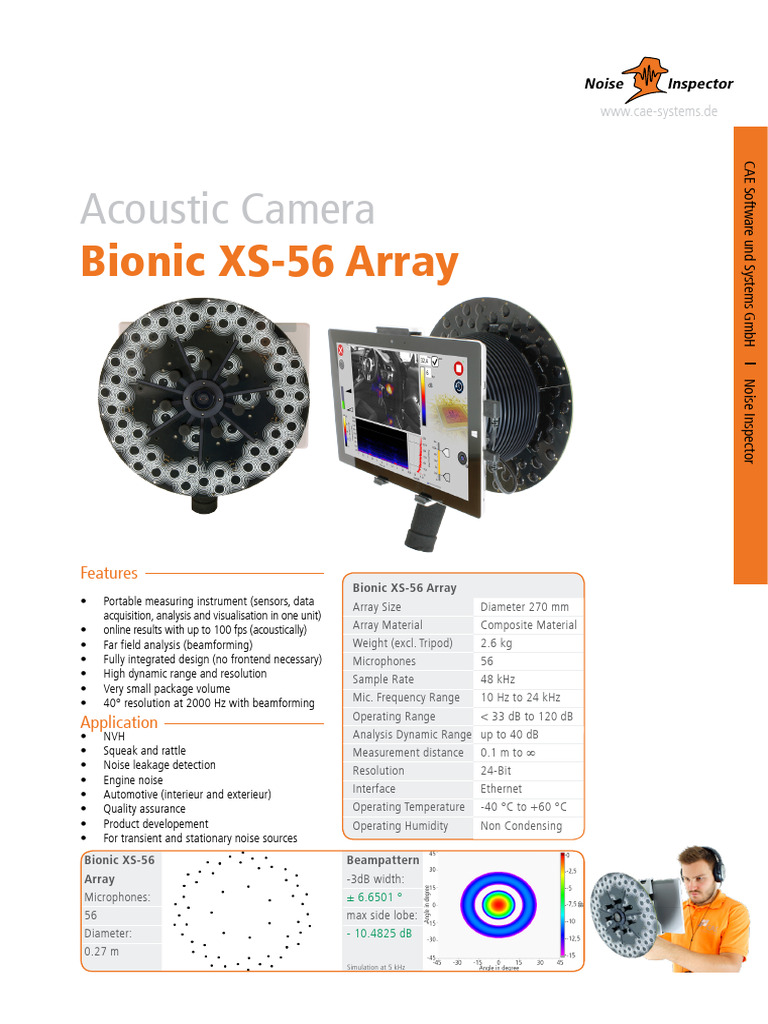 CAE Acoustic Camera XS-56 Overview | PDF