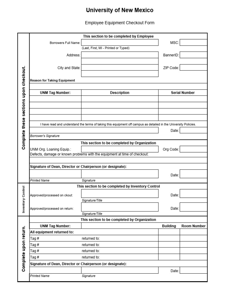 Employee Equipment Form | Download Free PDF | Computing | Information ...