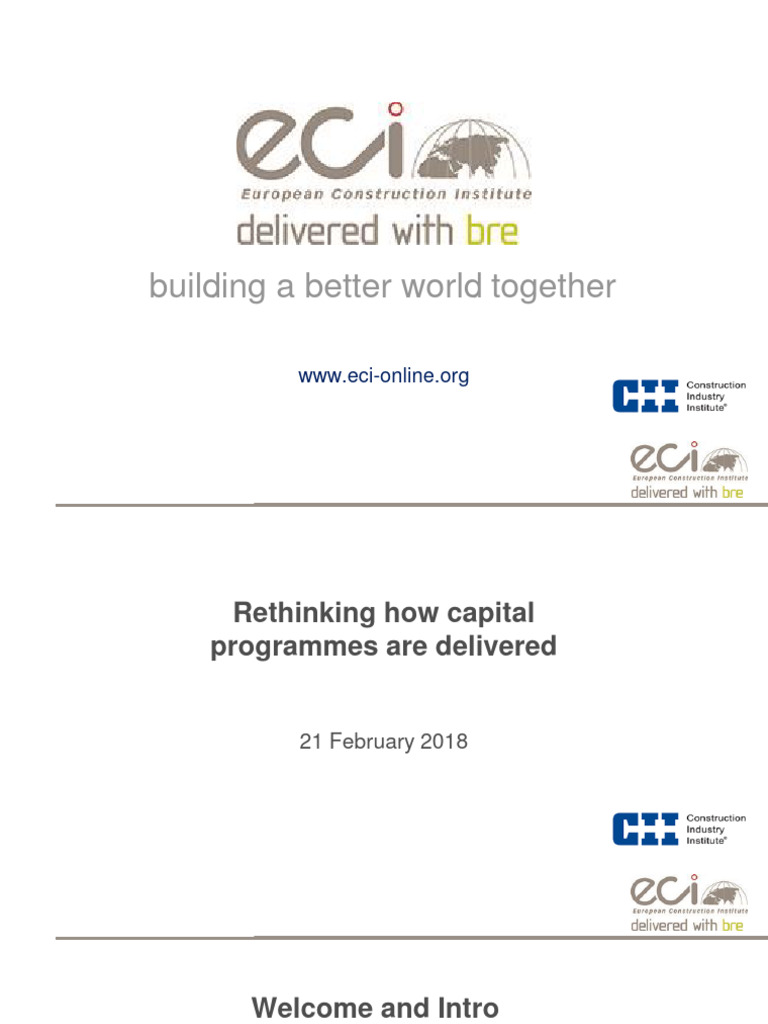 ECI - Building A Better World Together - 180221 | PDF | Business ...