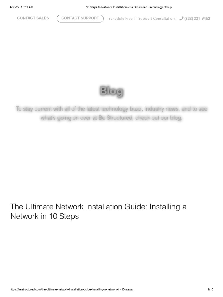 10 Steps To Network Installation - Be Structured Technology Group | PDF | Wi Fi | Computer Network