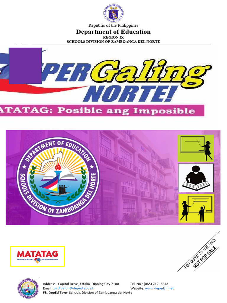 Zamboanga del Norte DLP Cover Page | PDF