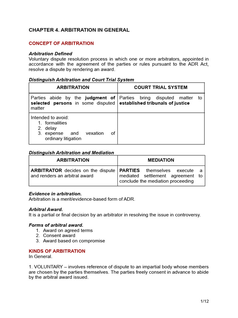 ADR Sec 35 - Group 4 Arbitration in General | Download Free PDF ...