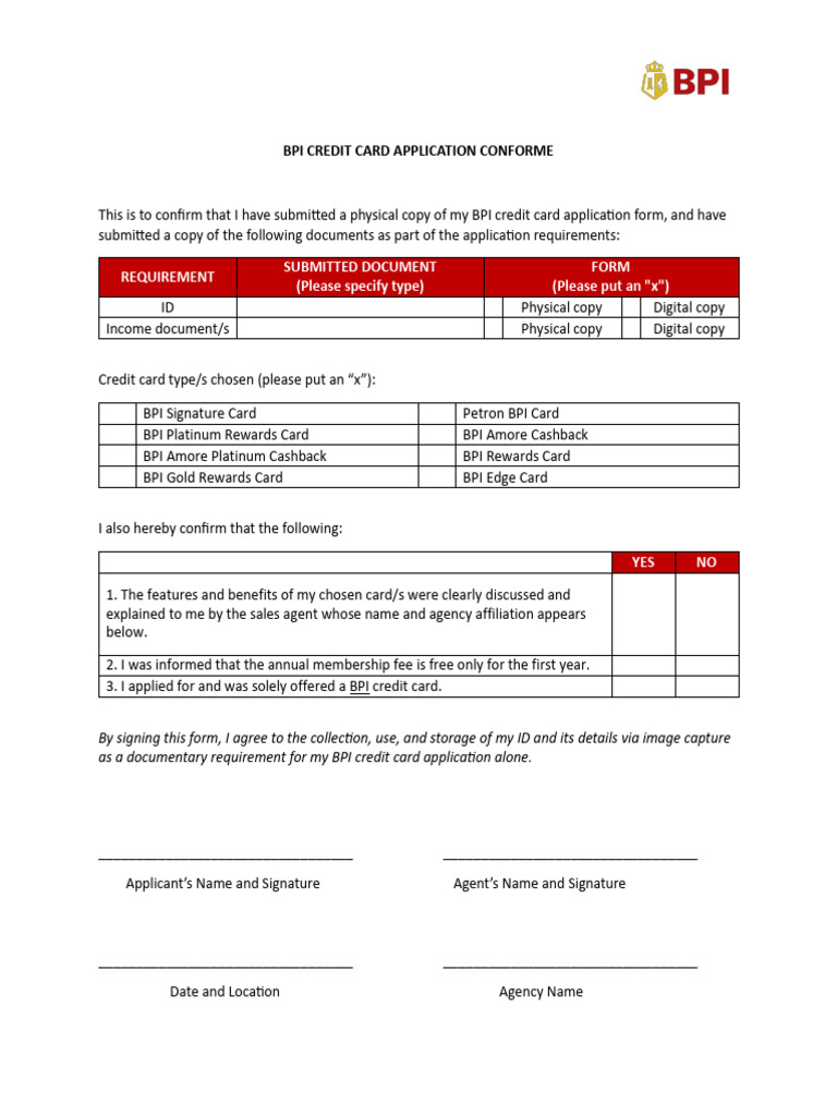 BPI Application-ConfIrmimation | PDF