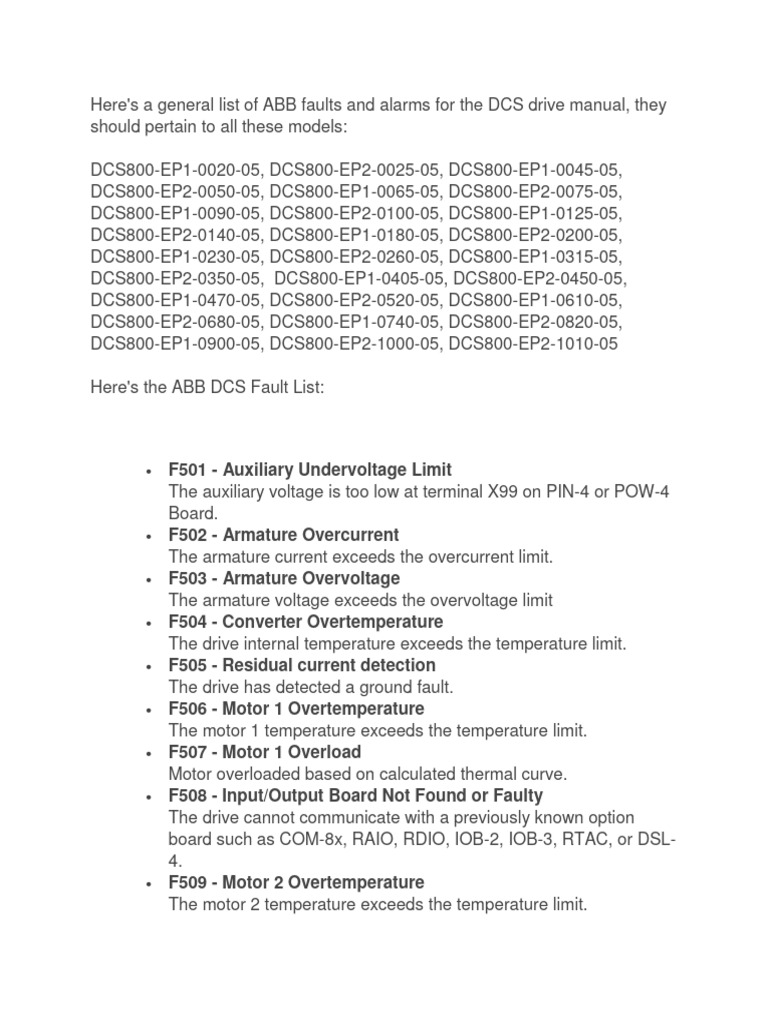 DCS-800 Alarm List | PDF