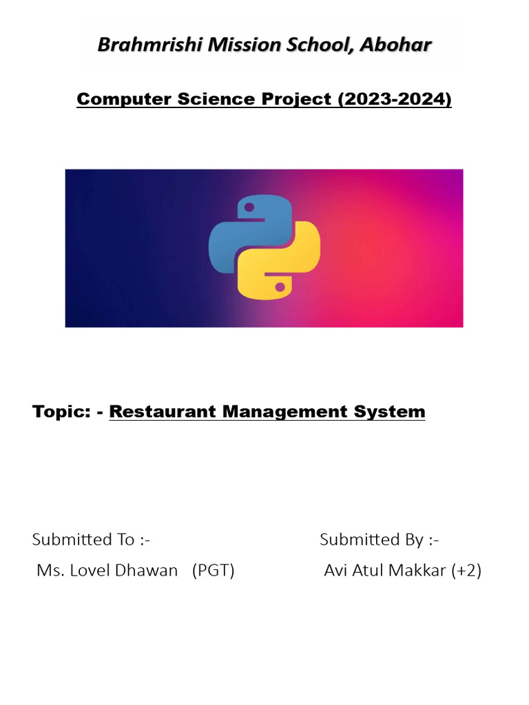 CS Project 2023-2024 | PDF