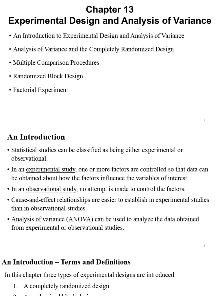 Chapter 13 Experimental Design and Haha | PDF | Analysis Of Variance | Mean Squared Error