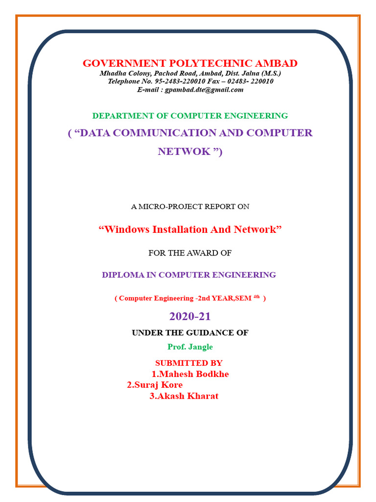 DCC Project Certeficate | PDF | Computer Network | Installation (Computer Programs)
