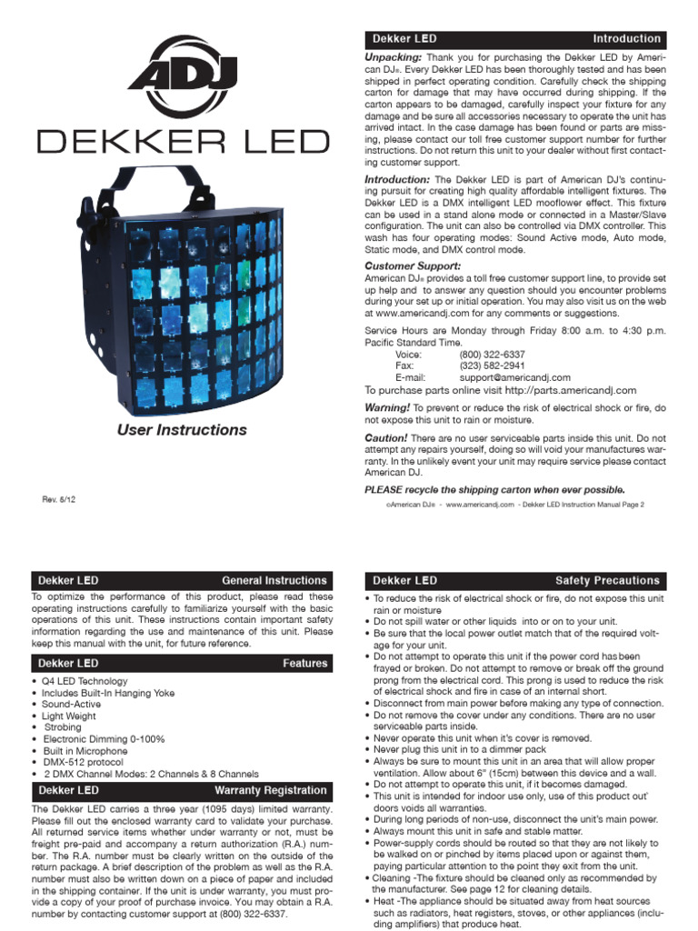 Dekker Led | PDF | Electrical Components | Components