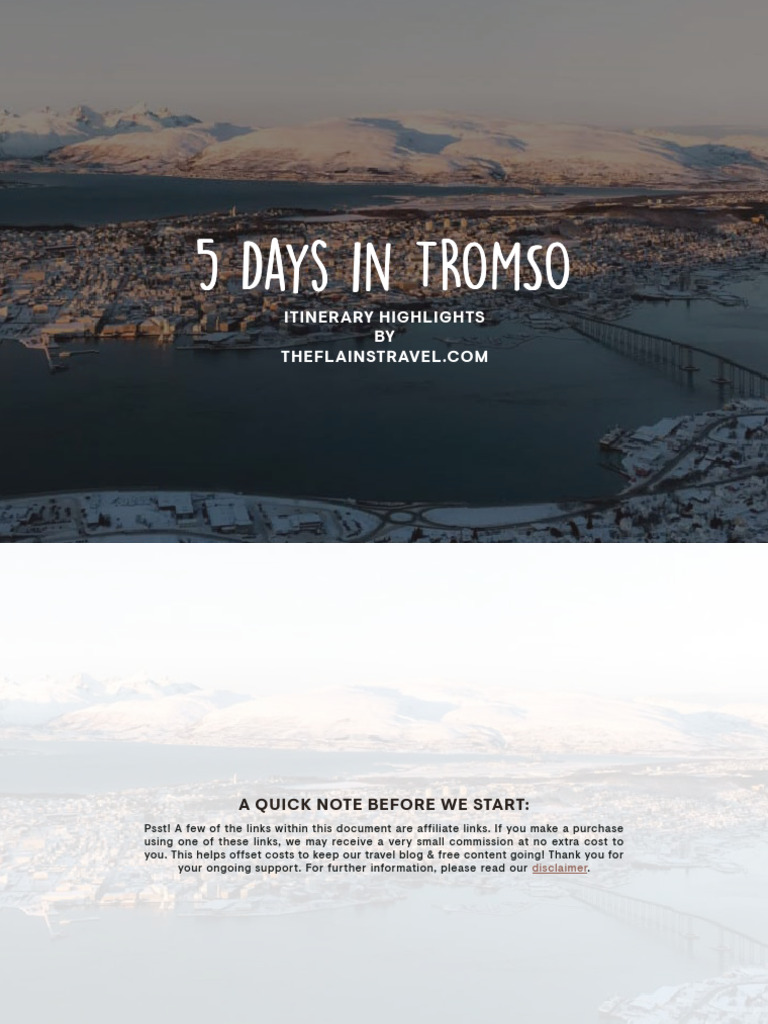 Itinerary Norway Tromso | PDF