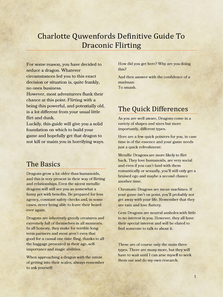 Dragon Dating Guide | PDF | Dragon