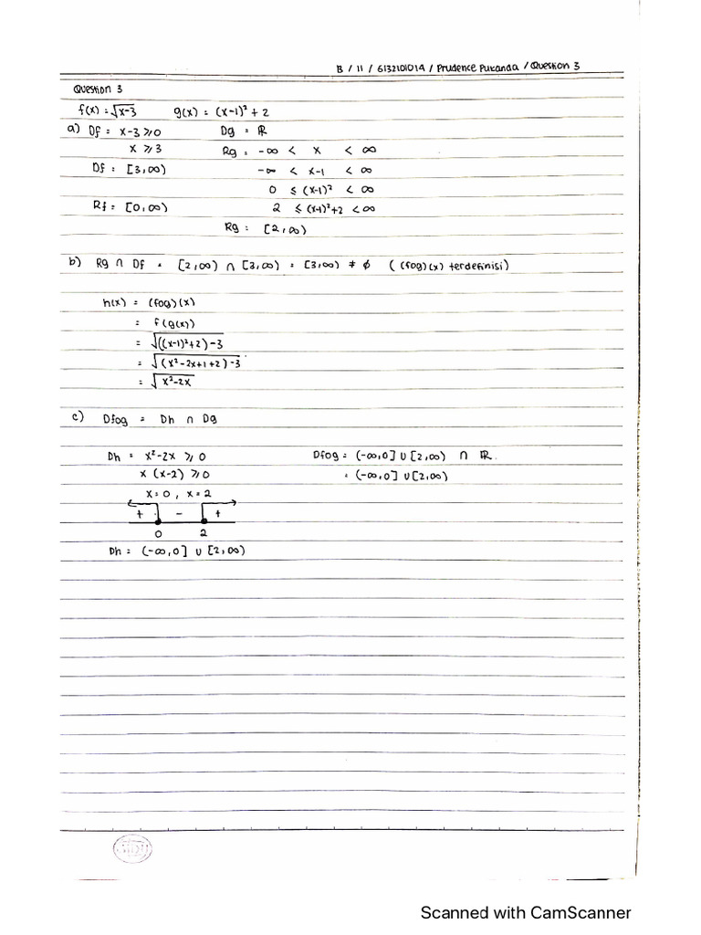Calculus 1 Excercise 3 | PDF