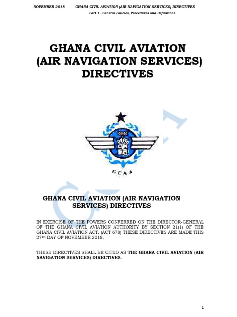 Ans Part I-General Policies Procedures and Definitions | PDF | Air Traffic Control ...