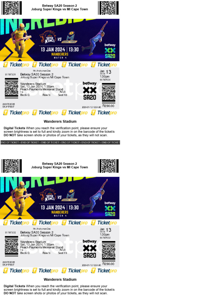 Digital Ticket Instructions | PDF