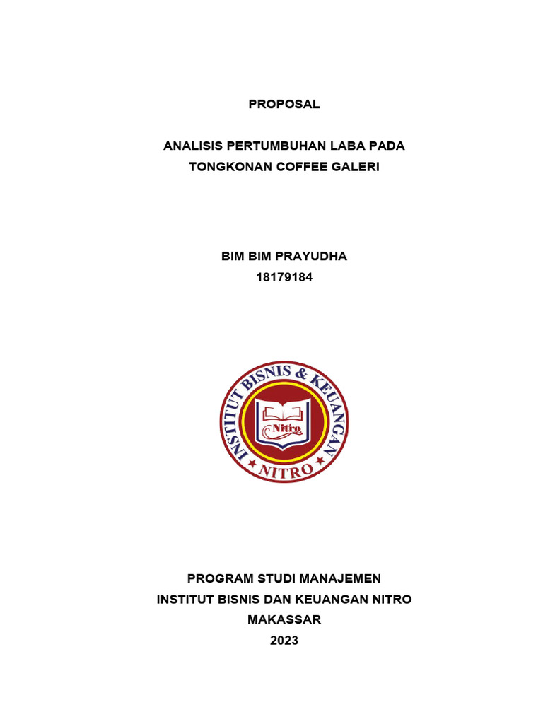Proposal Bim Edit | PDF | Bisnis | Pengelolaan Keuangan & Uang