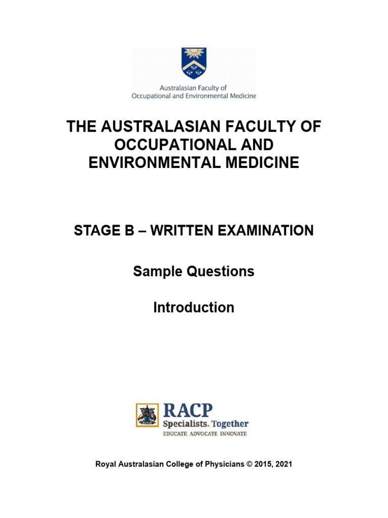 Afoem Sample Paper Stage B Written Exam Paper Introduction | PDF ...