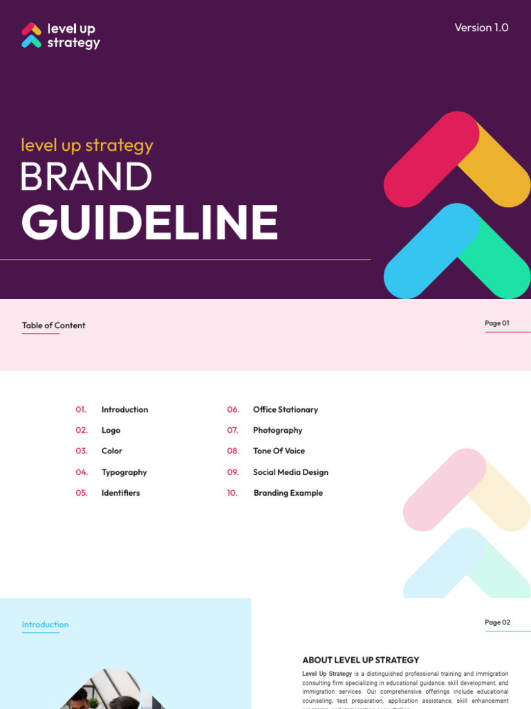 Level Up Brand Style Guideline_compressed (1) | PDF | Logos | Brand