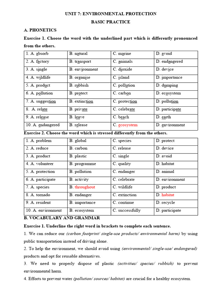 Unit 7 - Practice 1 | PDF
