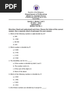 Math 5 Questionnaires For Quiz Bee | PDF