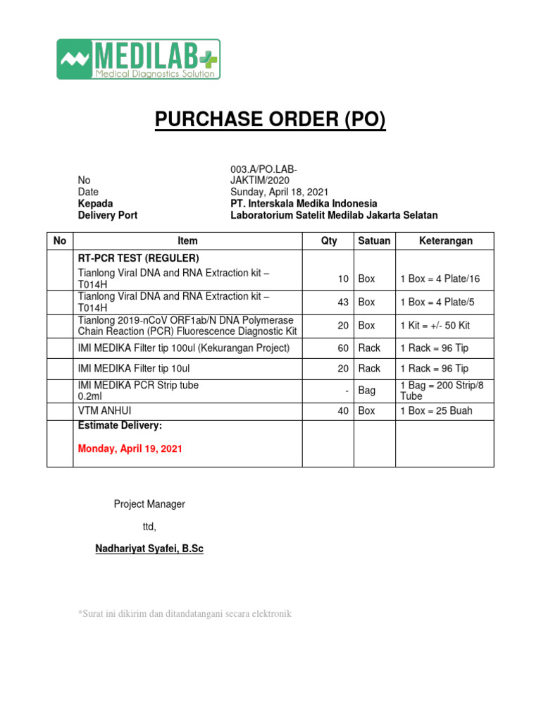 Purchase Order | PDF
