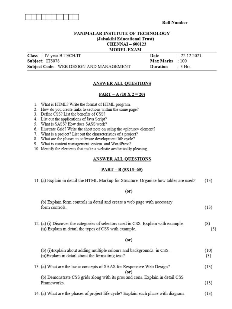 WDM QP Iat 3 | PDF | Html | Web Design