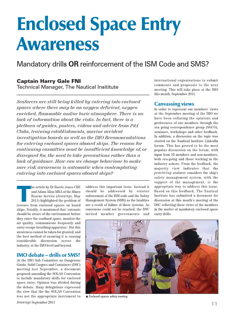 Enclosed Space Entry Awareness Enclosed Space Design | Download Free ...