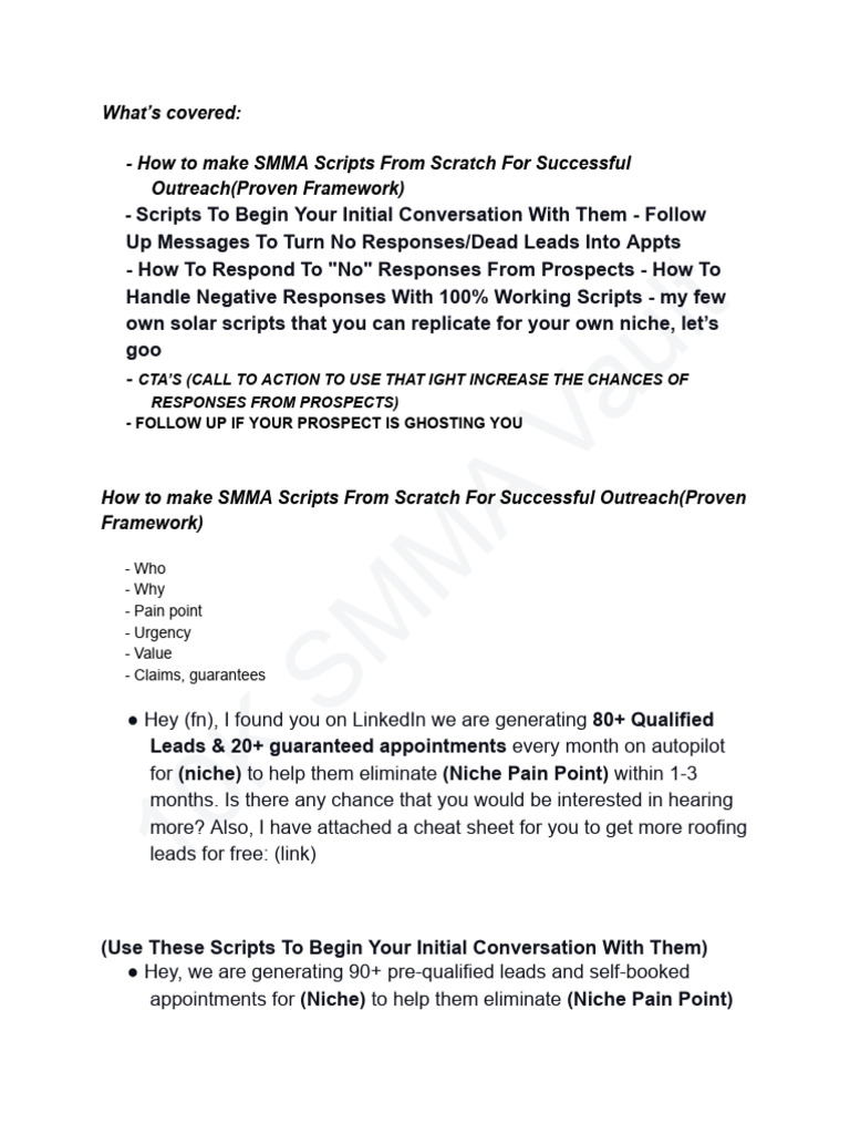 Outreach_scripts | PDF | Communication | Marketing