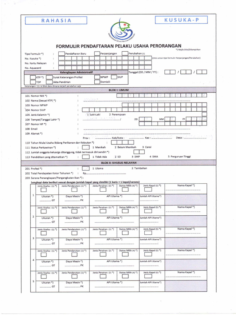 Formulir Kusuka | PDF