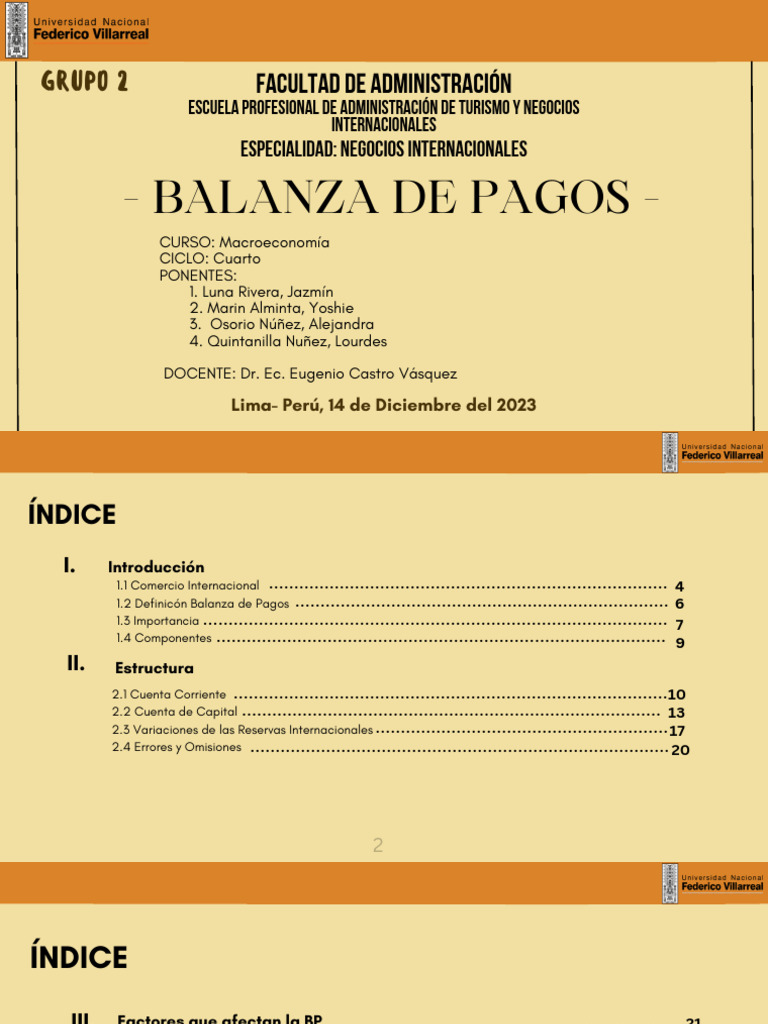 Balanza De Pagos Pdf
