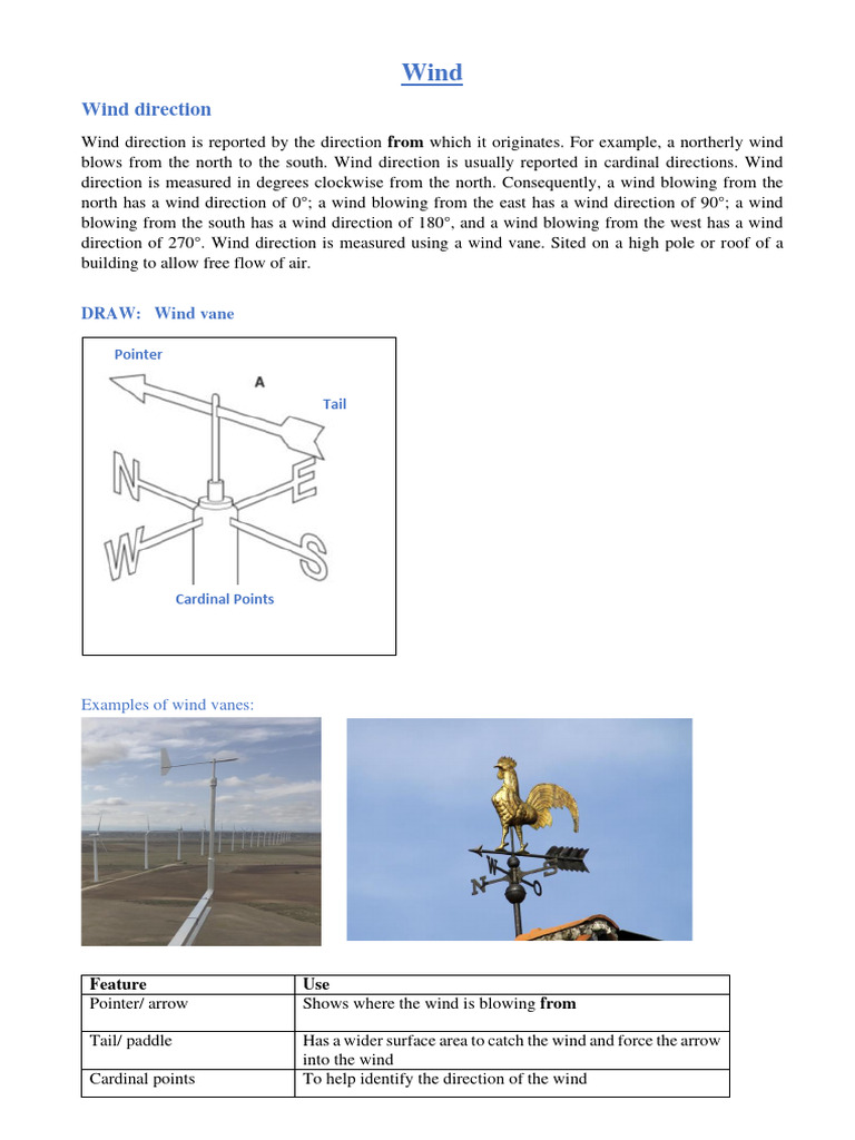 Understanding Wind Direction and Measurement | PDF | Wound | Wind Speed