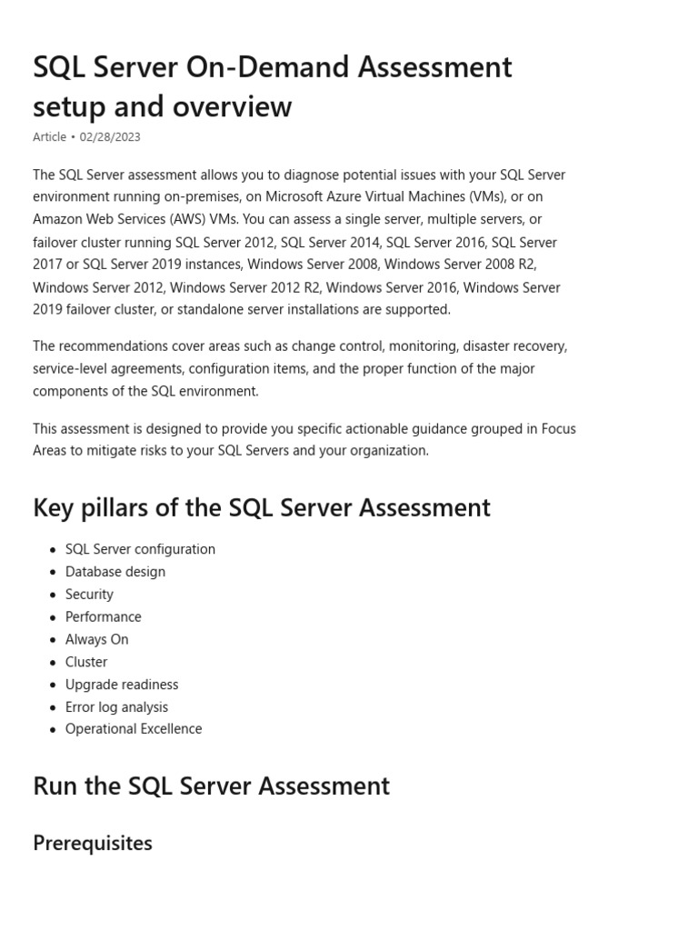 Demand Assessment Microsoft Learn | PDF | Microsoft Sql Server ...