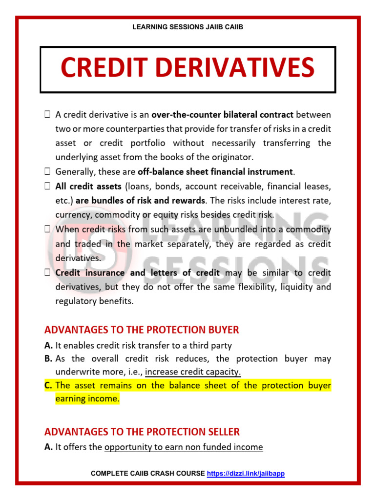 12B Credit Derivatives | PDF | Derivative (Finance) | Credit Default Swap