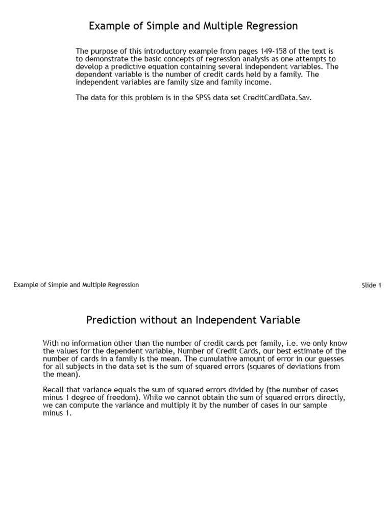Example of Simple and Multiple Regression | PDF | Errors And Residuals | Regression Analysis