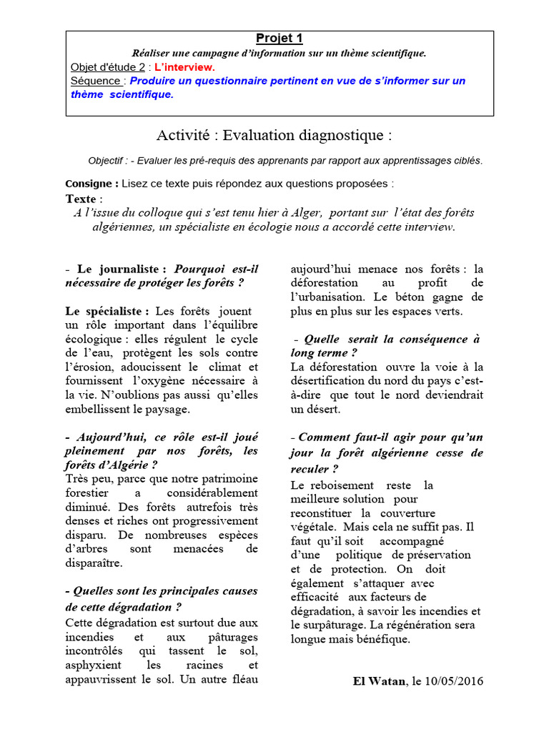 1as Evlution Dignostiue Intevie Fiche | PDF