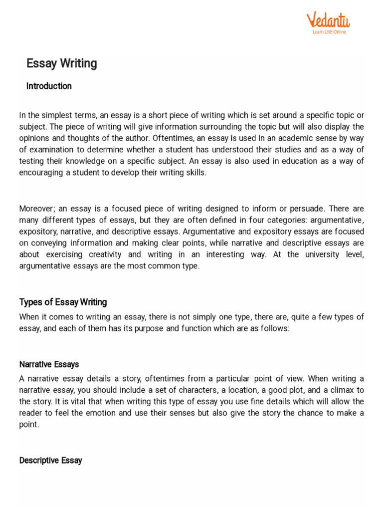 Essay Writing | PDF