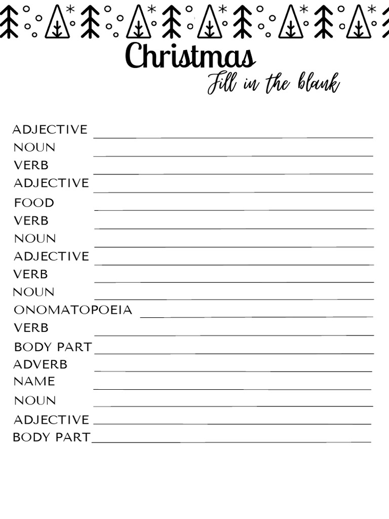 Mad Libs Winter Collection | PDF | Verb | Adjective