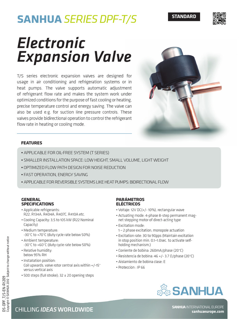 SANHUASERIES DPF-TS - Electronic Expansion Valve | PDF | Heat Pump ...