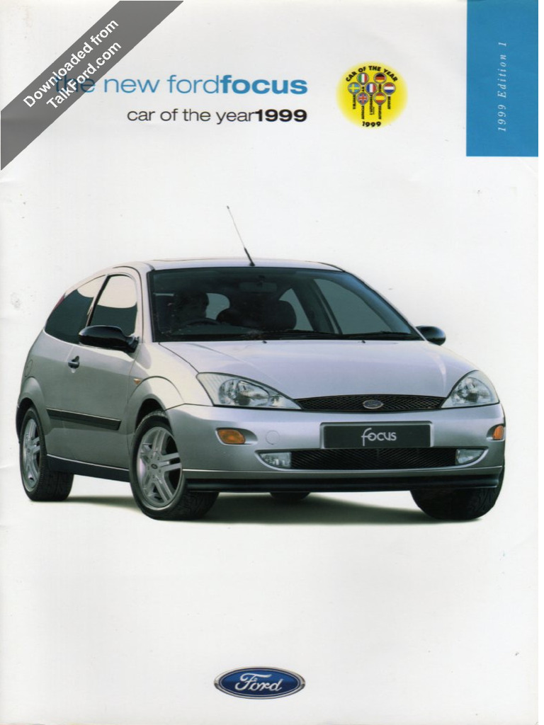 Ford Focus Edition 1 Sales Brochure March 1999 | PDF
