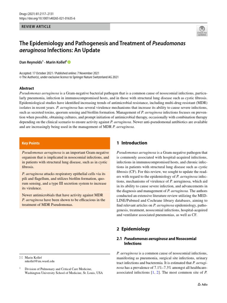 PSEUDOMONAS INFECTION CONTROL | PDF | Pseudomonas Aeruginosa | Hospital ...