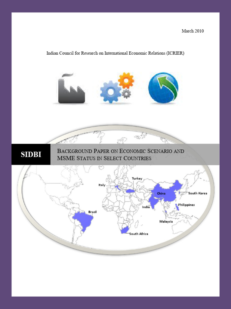 SIDBI - Inception Report - Economic Scenario and MSME Status | PDF ...