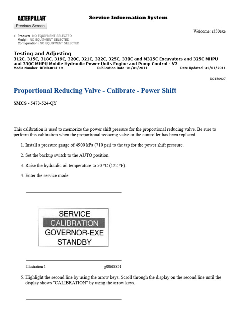 PRV Calibrate - Powershift | PDF | Calibration | Pressure