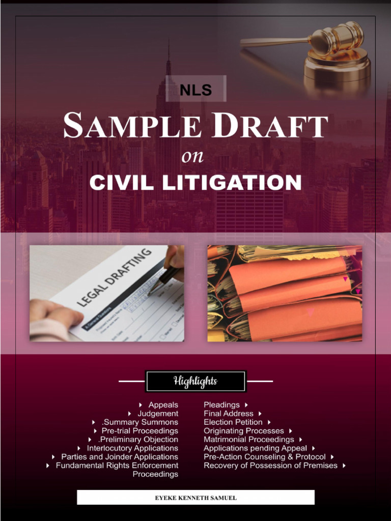 Drafts On Civil Litigation & Task | Download Free PDF | Lawsuit | Ex Parte