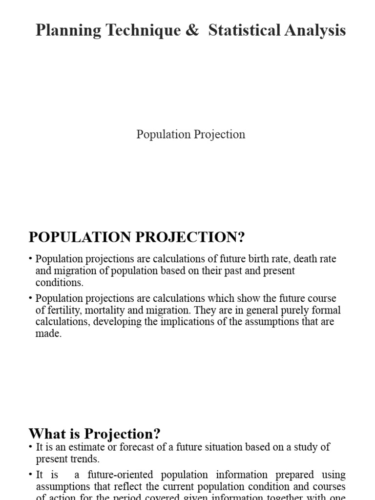 Seminar-Population Projection Methods | PDF | Logistic Function ...