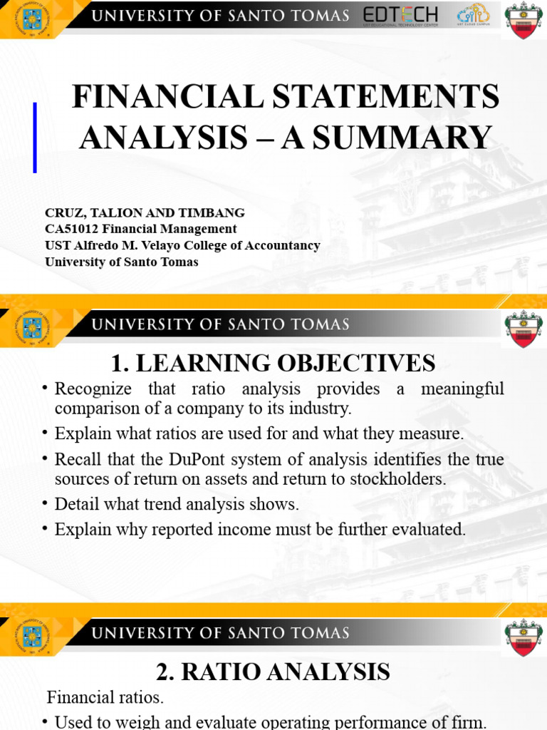 Module 02 - Financial Statements Analysis | PDF | Finance & Money Management