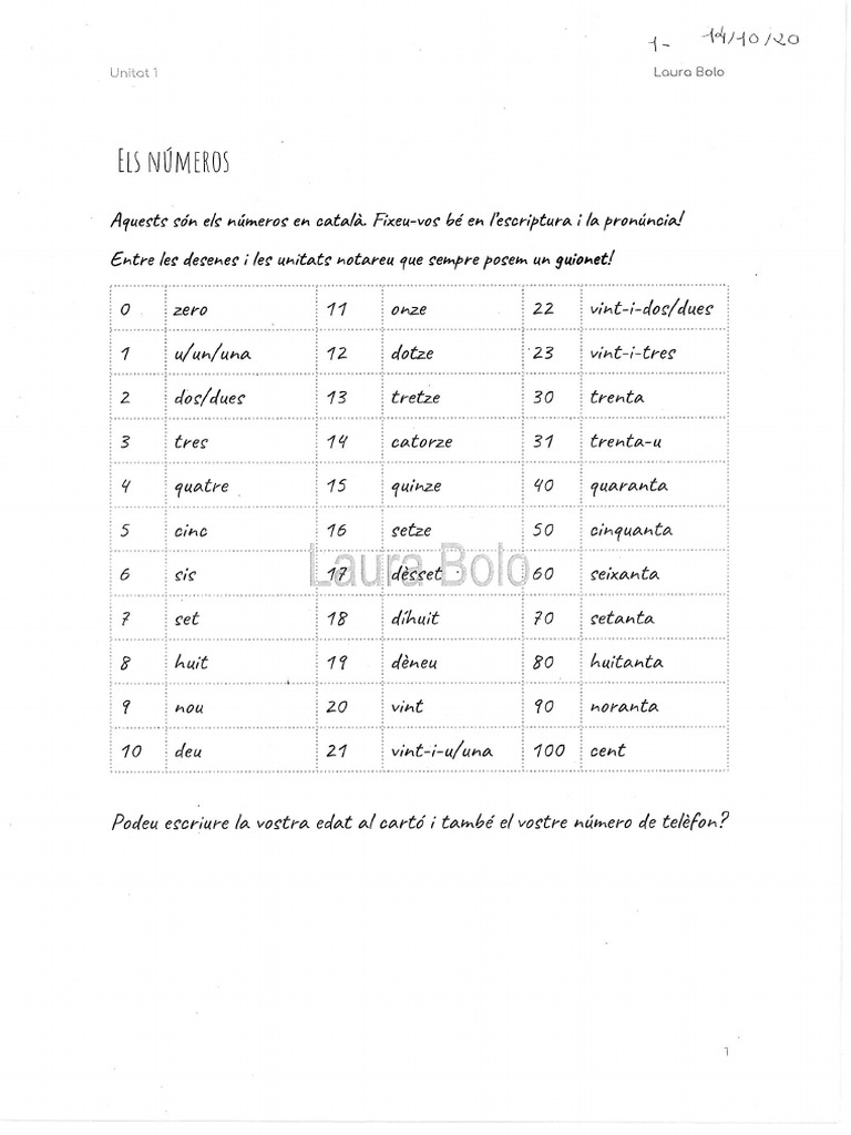 Los Números | PDF