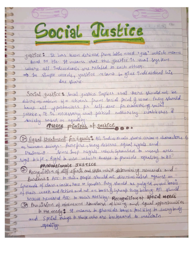 Social Justice Notes | PDF